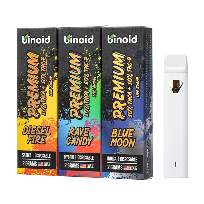 Binoid Premium THCA + THC-P Live Sugar Disposable 2G - $24.99