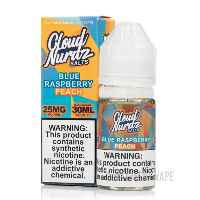 Blue Raspberry Peach - Cloud Nurdz Salts - 30mL $10.99