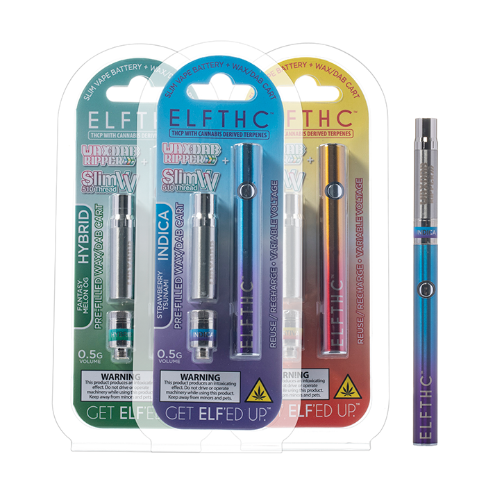 ELF THC THCP Wax Dab Ripper Slim VV 510 Battery Kit 0.5G