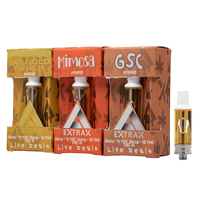Delta Extrax Delta-11 + Delta-10 + THC-H Live Resin Cartridge 2G