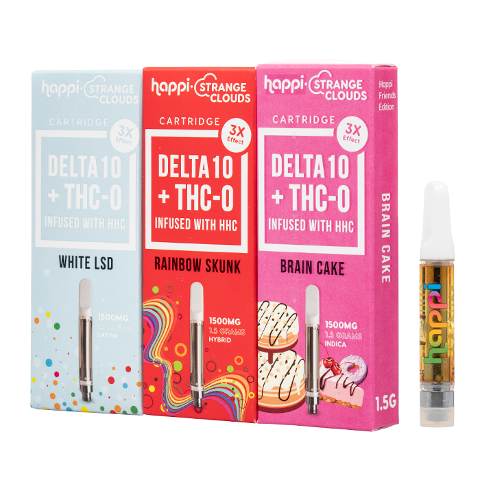 Happi x Strange Clouds Delta-10 + THC-O Cartridge 1.5G