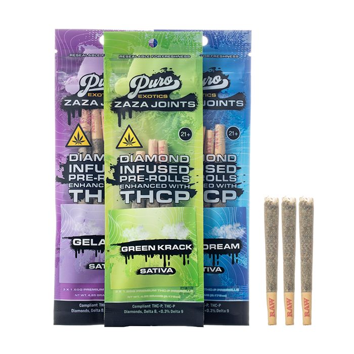 Puro Exotics ZAZA Joints THCP Prerolls 4.95G - $7.99