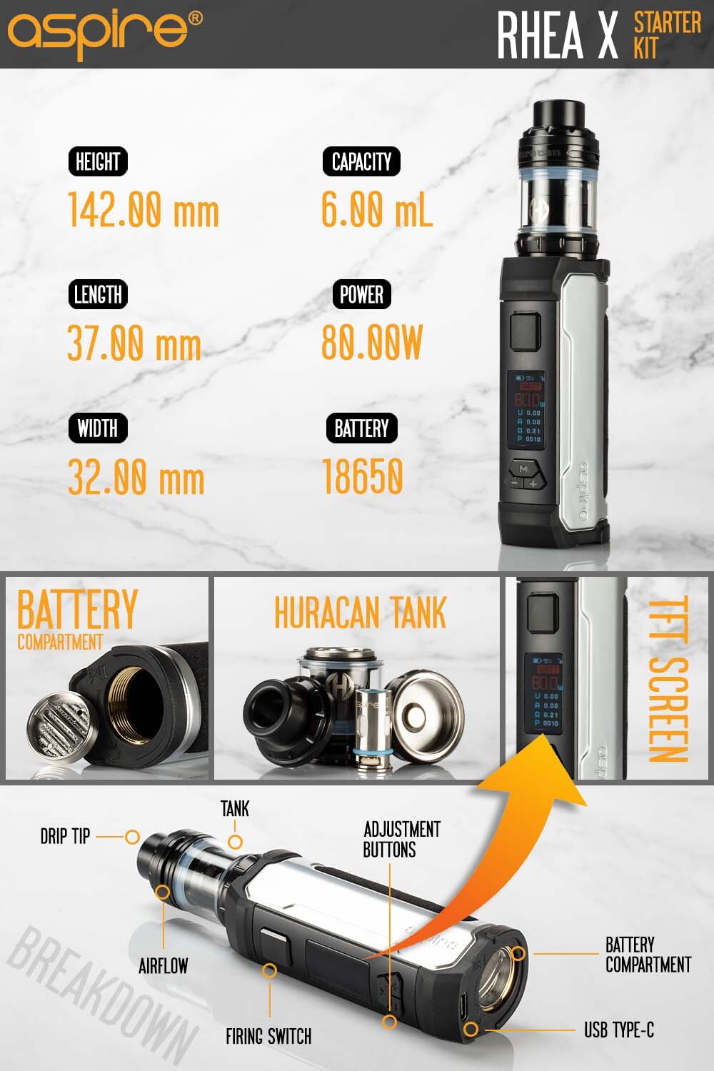 Aspire RHEA X 100W Starter Kit