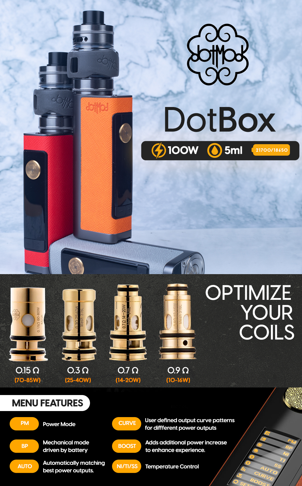 dotmod dotBox 100W Starter Kit $49.99
