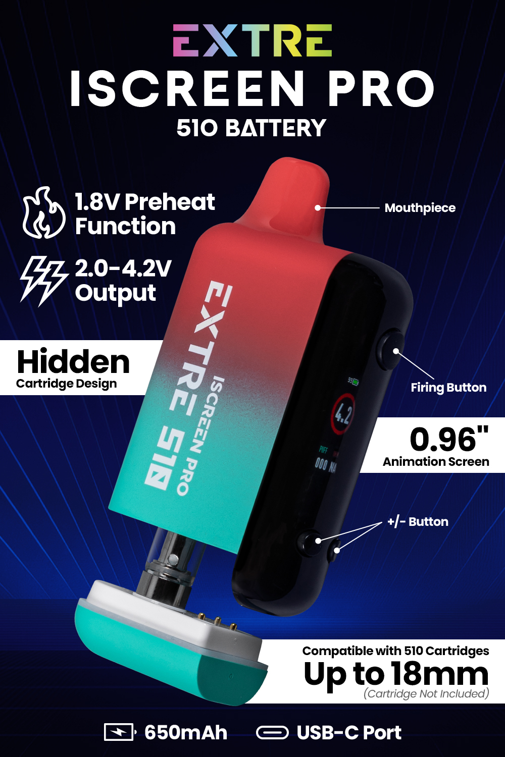 Extre iScreen Pro 510 Battery $16.99