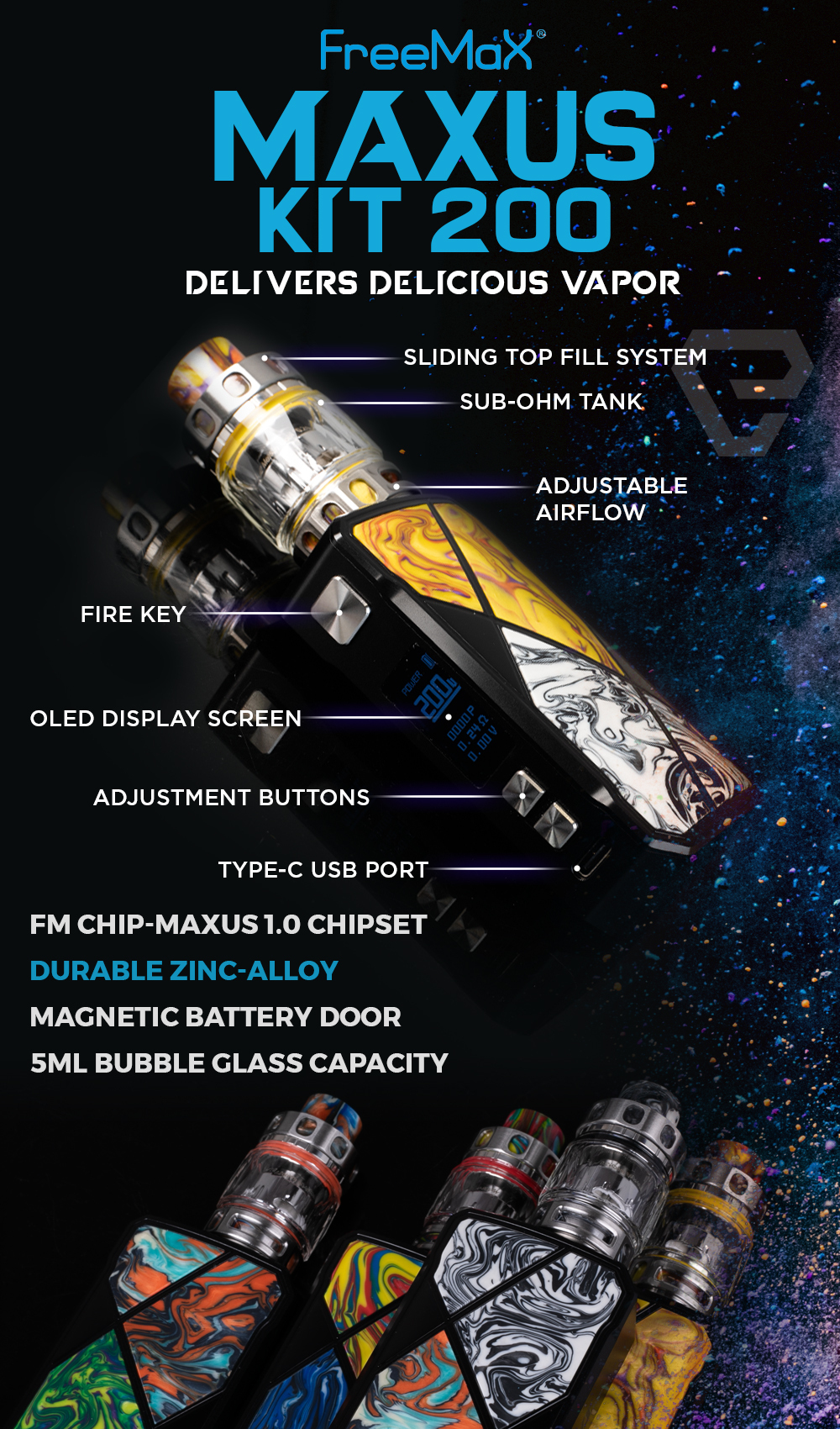 FreeMaX MAXUS 200W Starter Kit $59.99