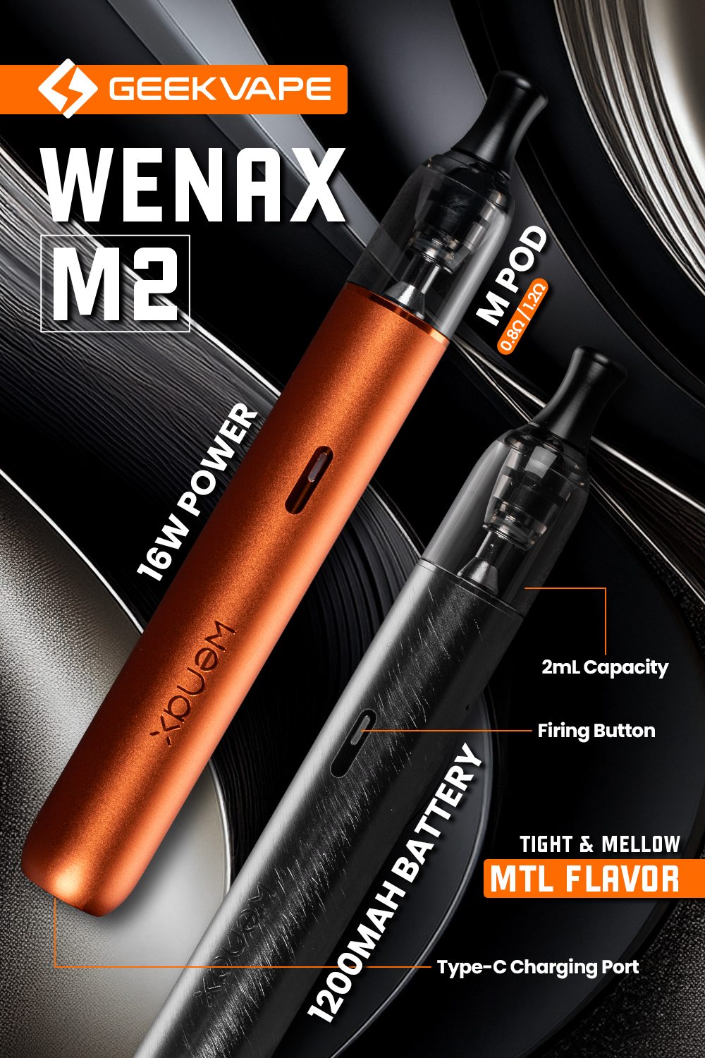 Geek Vape Wenax M2 16W Pod System $17.99