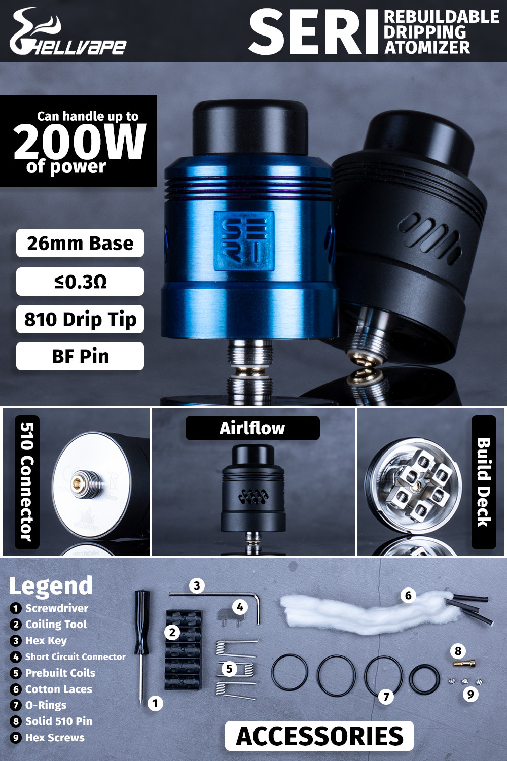 Hellvape SERI 26mm RDA $27.99