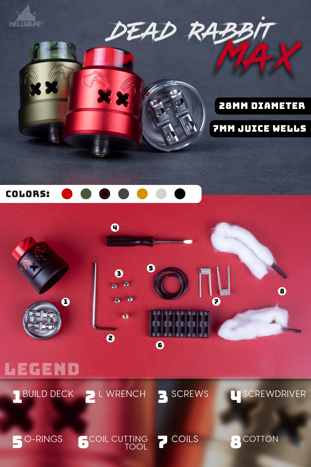 Hellvape Dead Rabbit MAX 28mm BF RDA