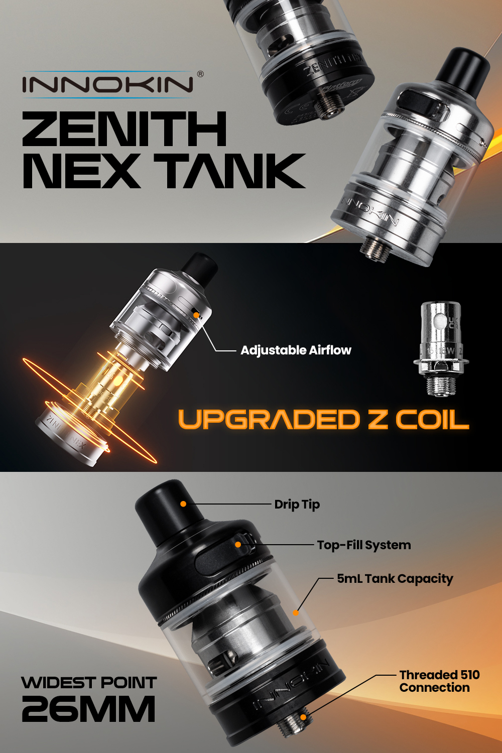 Innokin Zenith NEX Tank $12.99