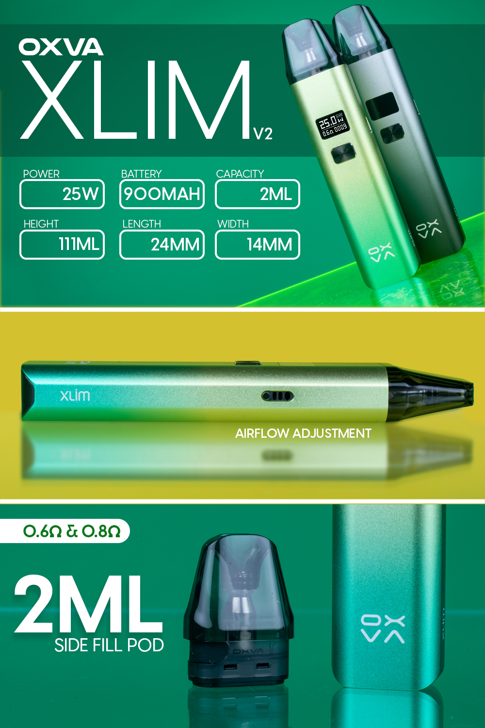 OXVA XLIM V2 25W Pod System $15.99