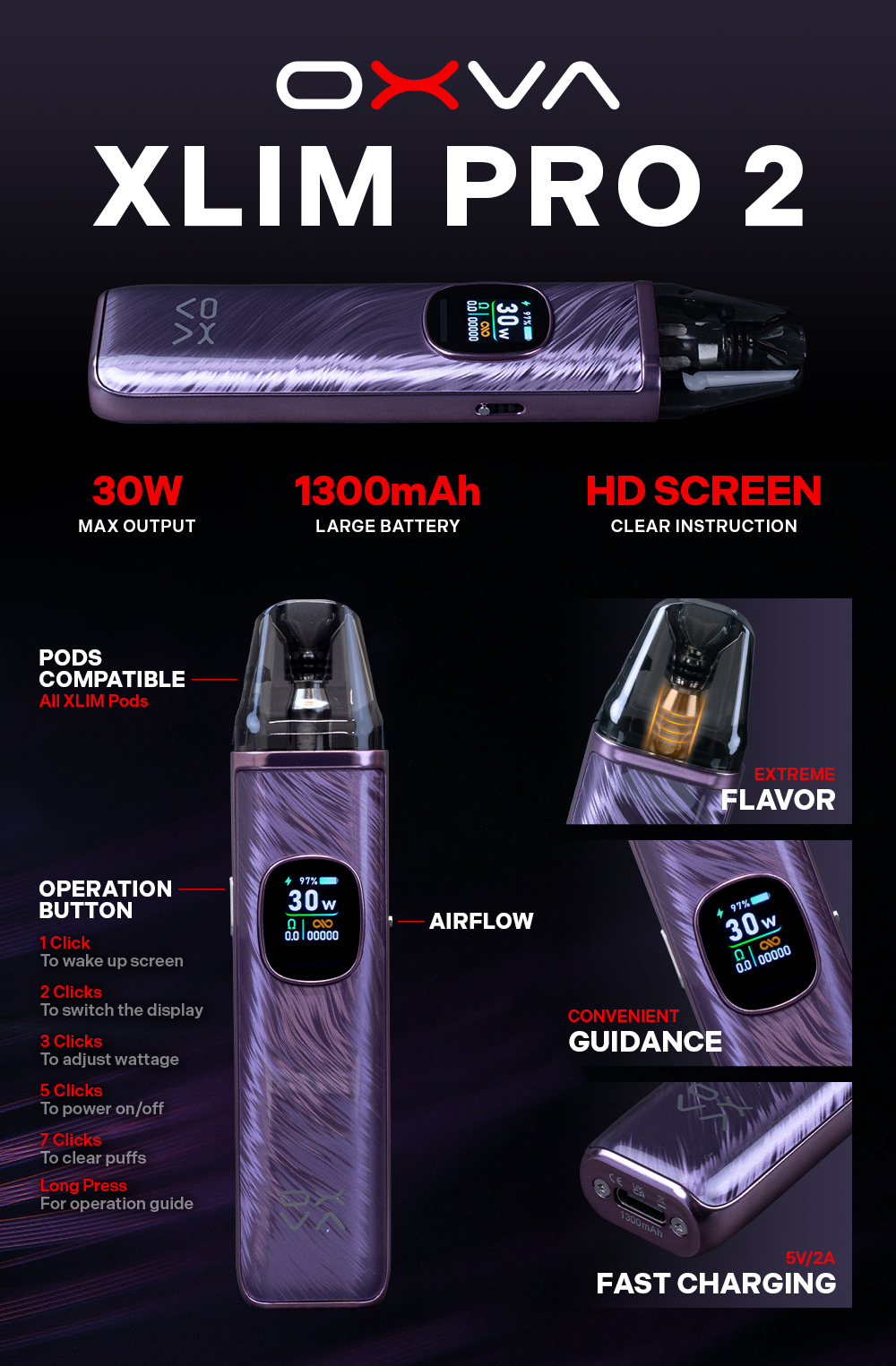 OXVA Xlim Pro 2 30W Pod System $24.99