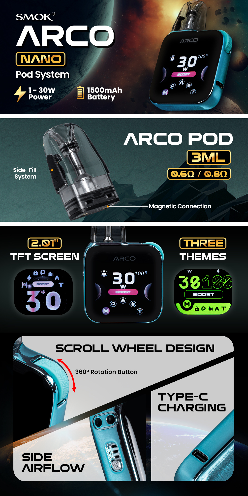 SMOK ARCO NANO 30W Pod Kit