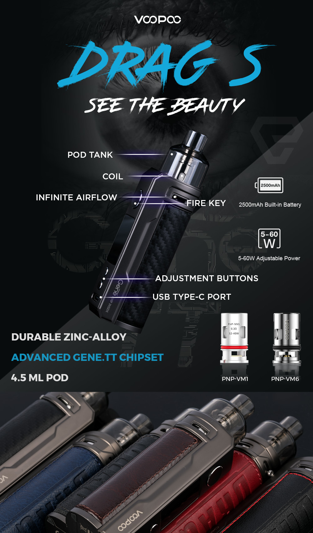 VOOPOO DRAG S 60W Pod Mod Kit